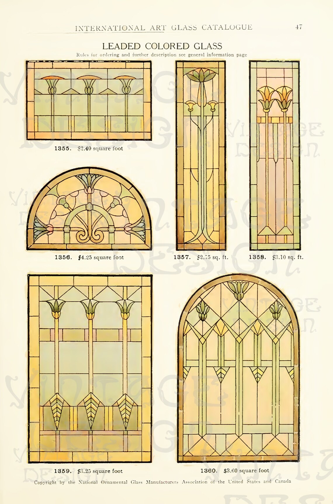 64 Pages Art Nouveau Glass Digital Art Glass Catalogue 64 - Etsy