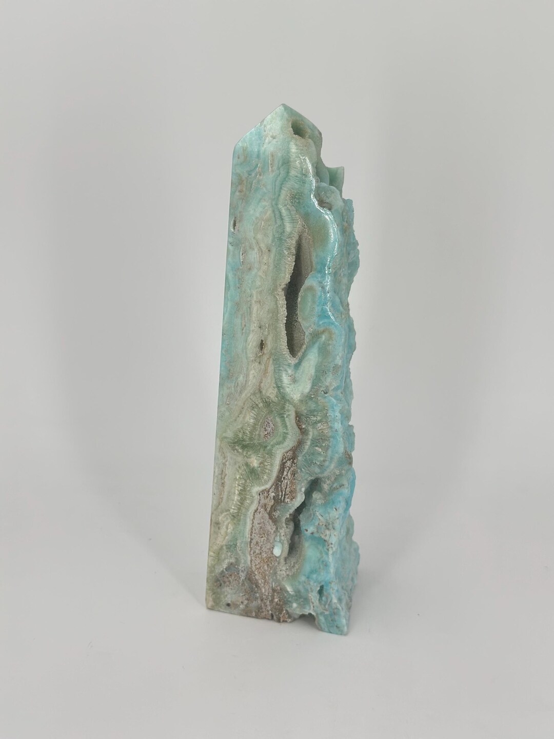 Blue Aragonite Crystal: Raw Calming Stone, Throat Chakra Healing - Etsy