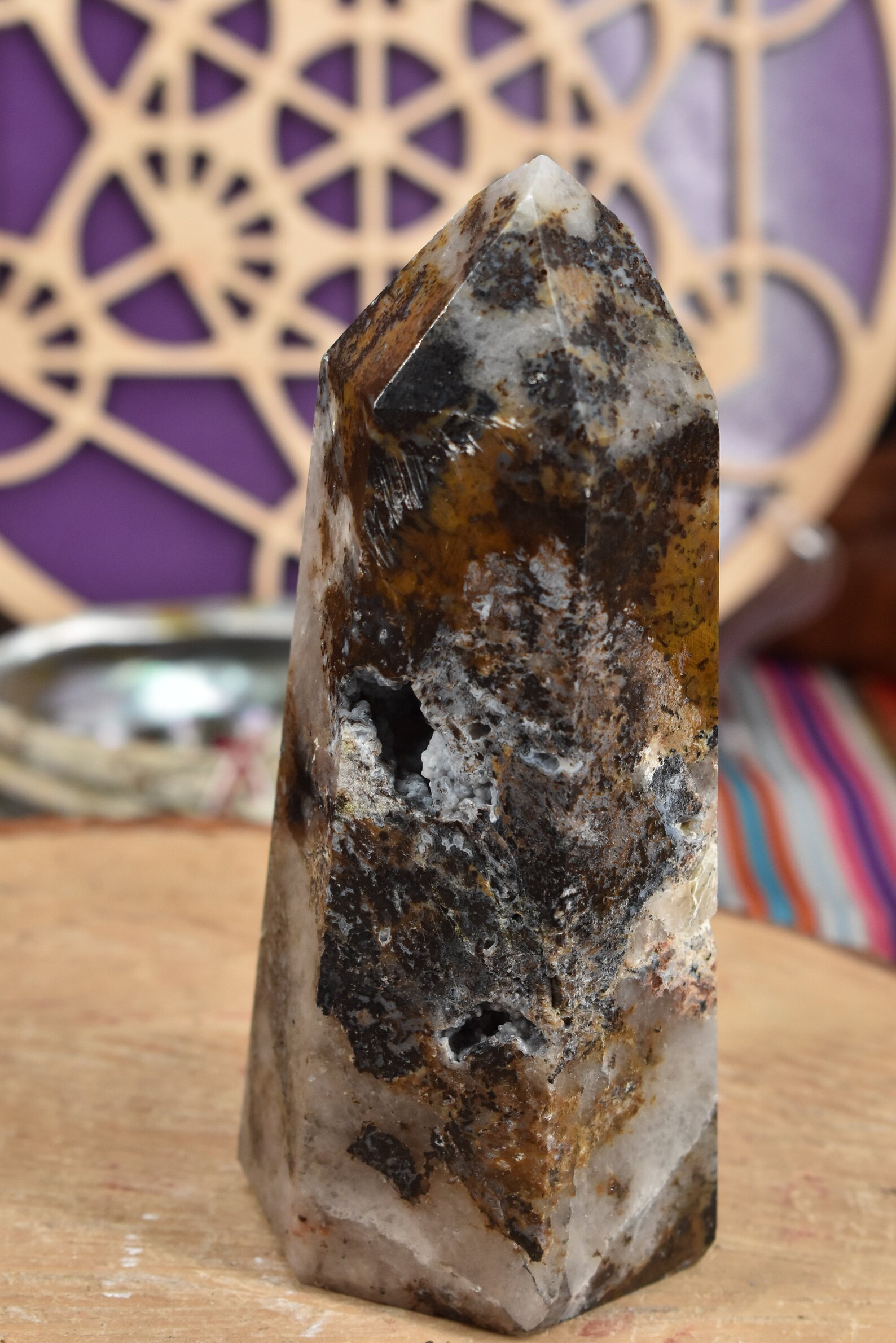 Brazilian Cosmic Quartz Chalcedony Tower With Barite - Etsy Canada