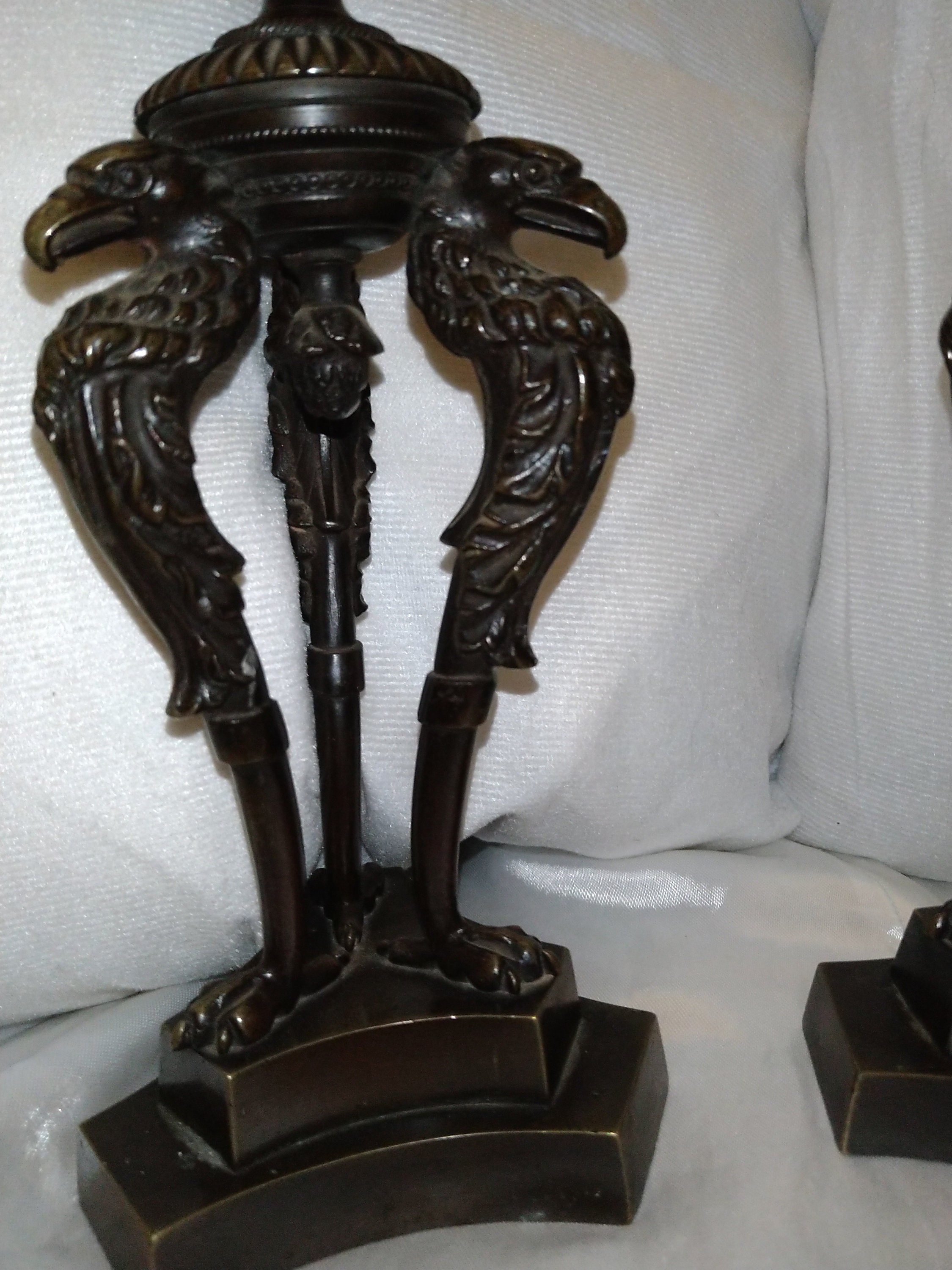 Antique English Regency Candlesticks: Classic Bronze Table Centerpieces ...