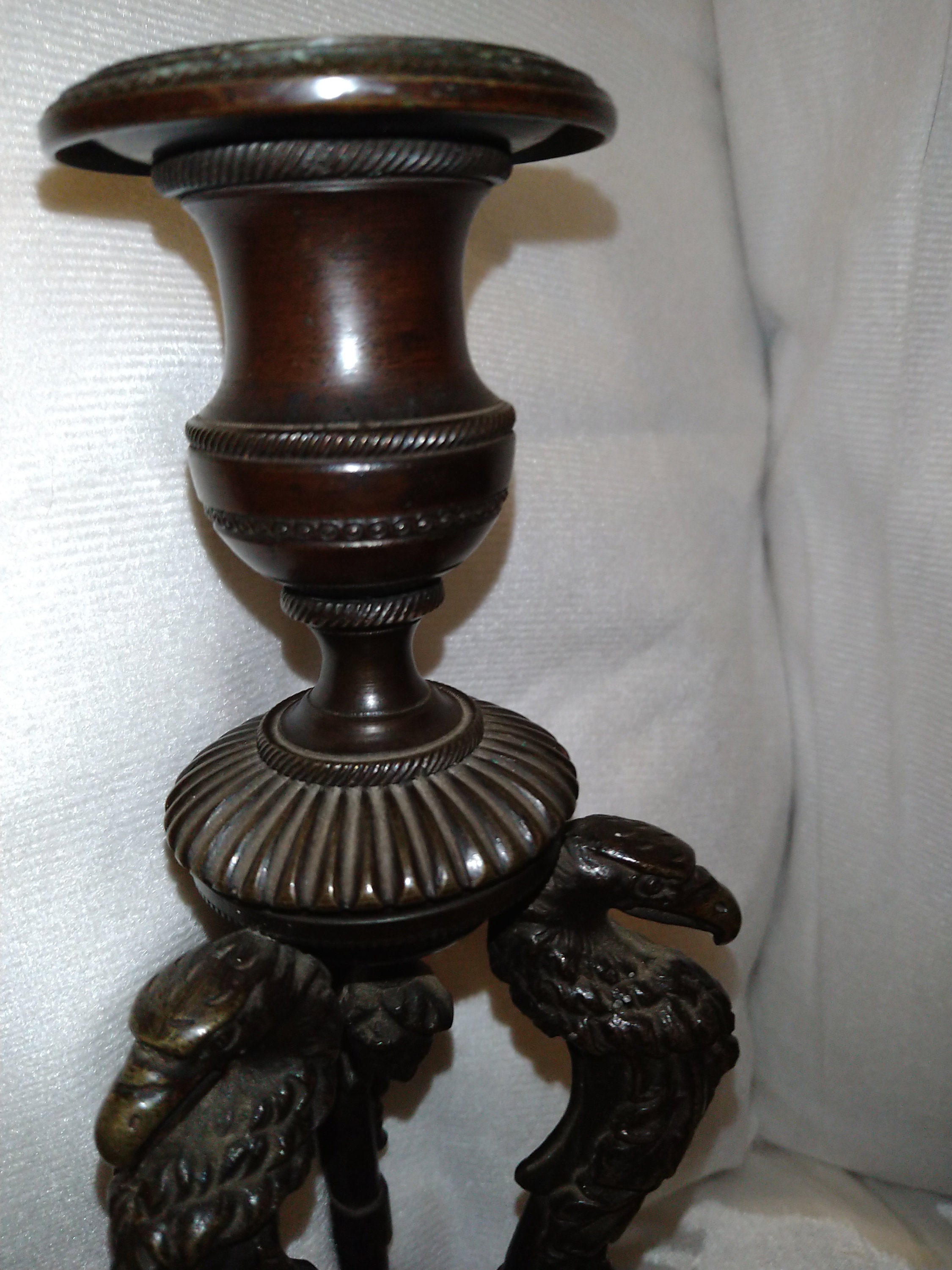 Antique English Regency Candlesticks: Classic Bronze Table Centerpieces ...