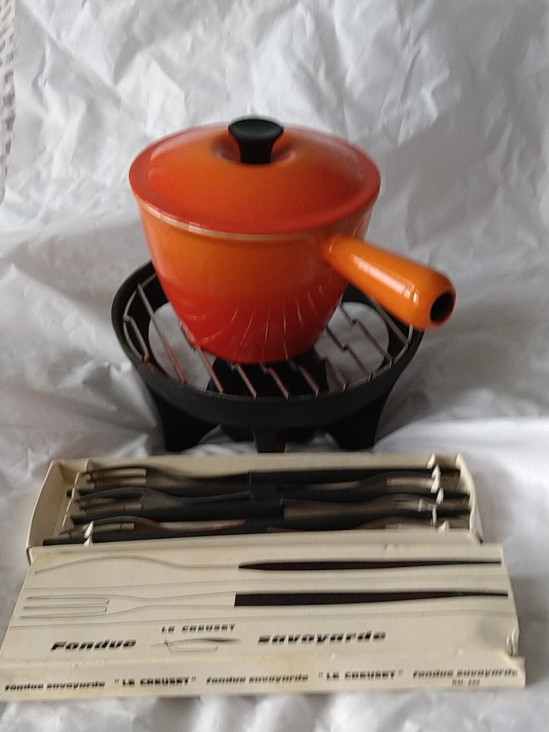 Le Creuset Fondue Set With Cast Iron Pot and Forks French Cookware at ...