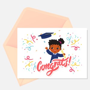 Pre K - Preschool - Kindergarten - 1st Grade Graduation Card | Congrats ...
