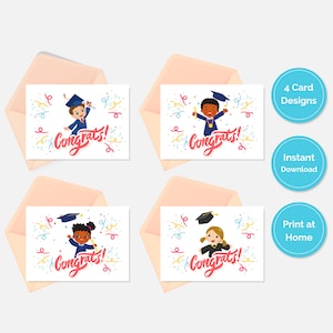 Pre K - Preschool - Kindergarten - 1st Grade Graduation Card | Congrats ...