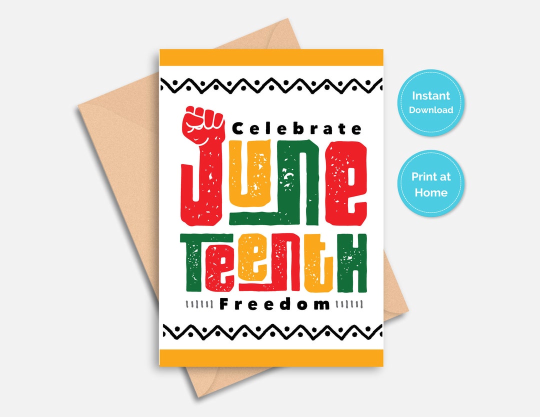 Juneteenth Greeting Card | Juneteenth Gift | Juneteenth Decor ...
