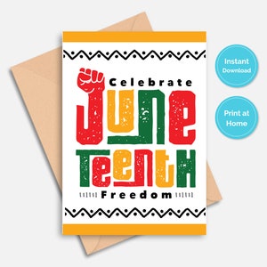Juneteenth Greeting Card | Juneteenth Gift | Juneteenth Decor | Juneteenth Art | Printable ...