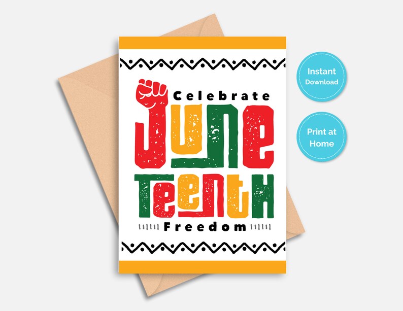 Juneteenth Greeting Card | Juneteenth Gift | Juneteenth Decor ...