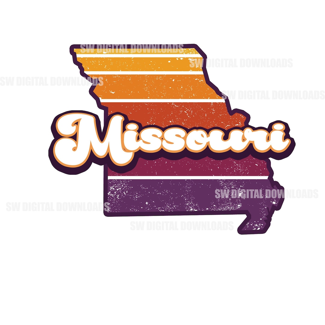 Retro Missouri State PNG, Missouri Clip Art, Retro PNG, Sublimation ...