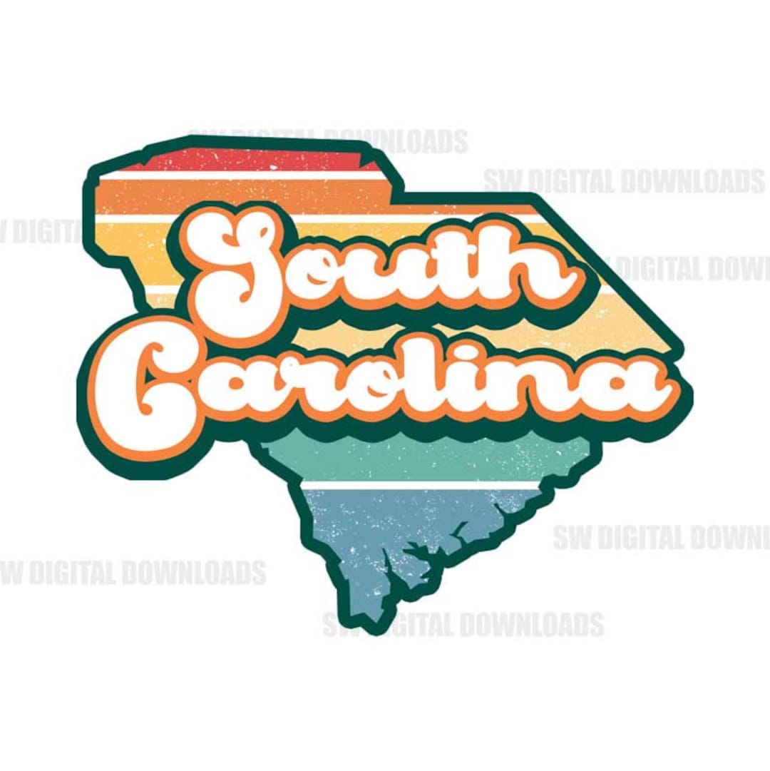 Retro South Carolina State PNG, South Carolina Clip Art, Retro PNG ...