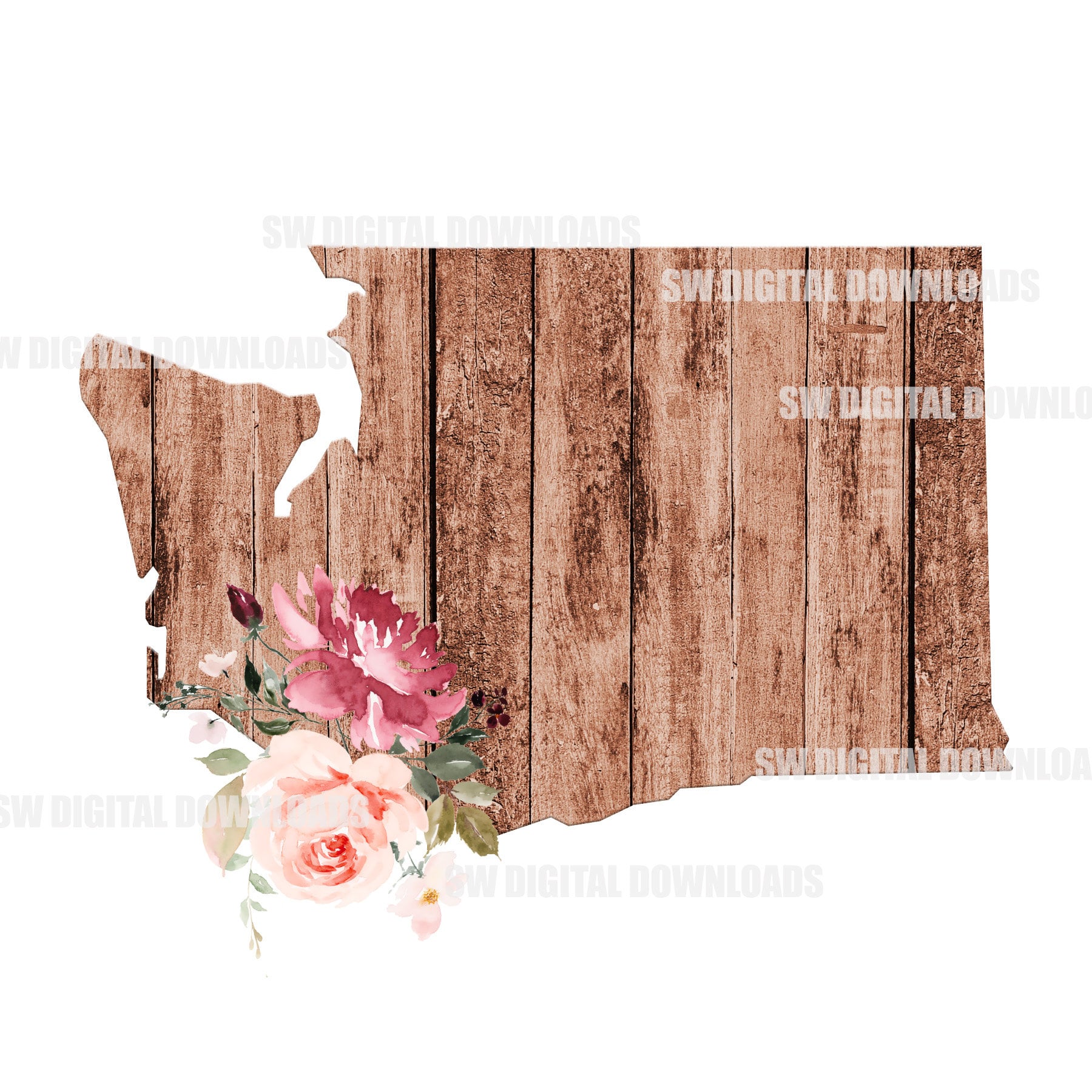 Washington State Floral PNG, Washington Clip Art, Floral PNG ...