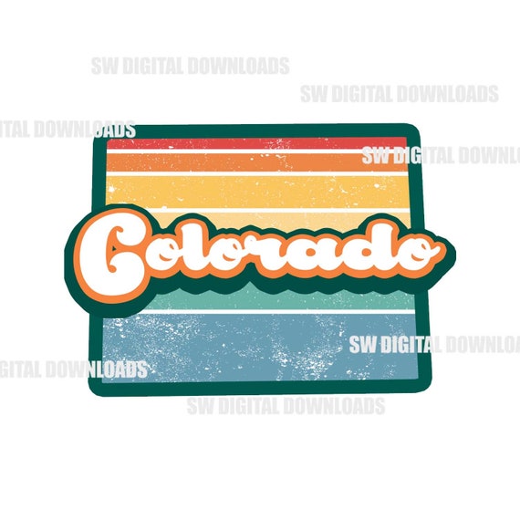 Retro Colorado State PNG Colorado Clip Art Colorado PNG - Etsy