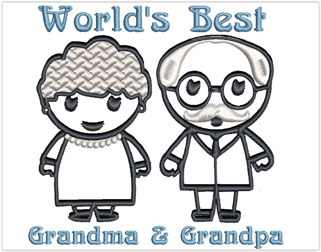 Grandparents Embroidery/ Grandparents Gift/ Happy Grandparent's Day ...