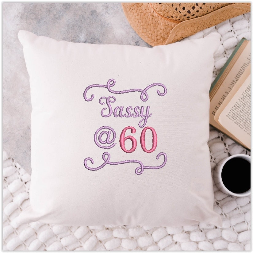 60th Birthday Embroidery/happy 60th Birthday/60 Year Embroidery/happy ...