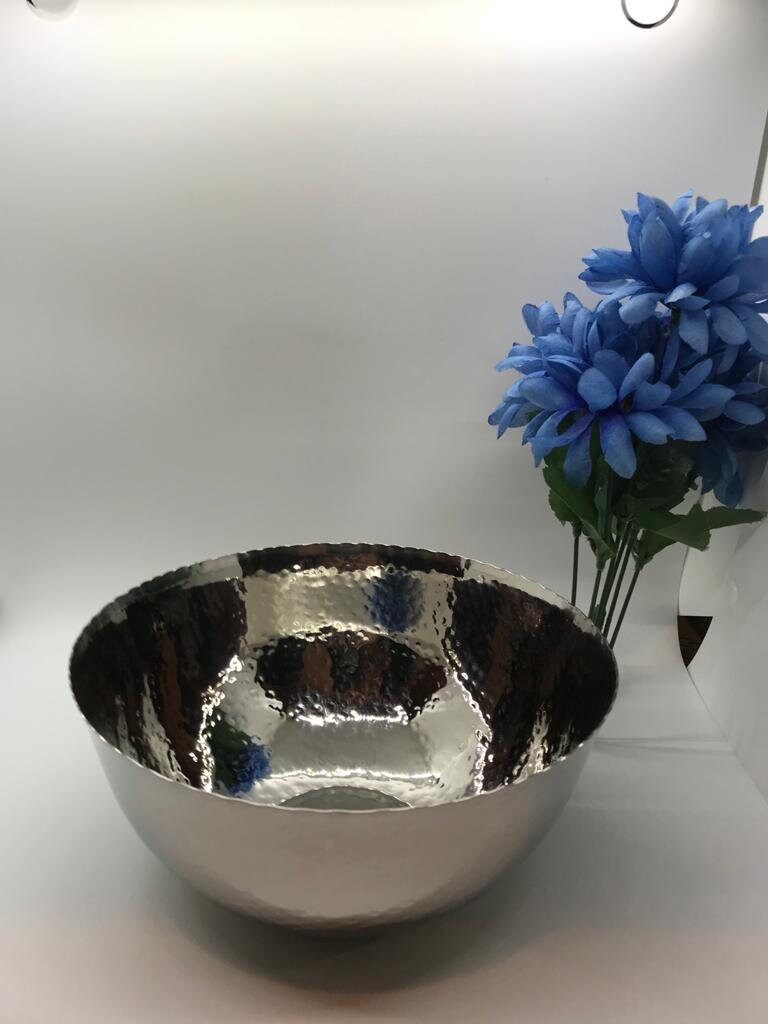 Ruffled Fruit & Nut Bowl,salad Bowl,ice Cream Bowl,hand Hammered,fruit ...