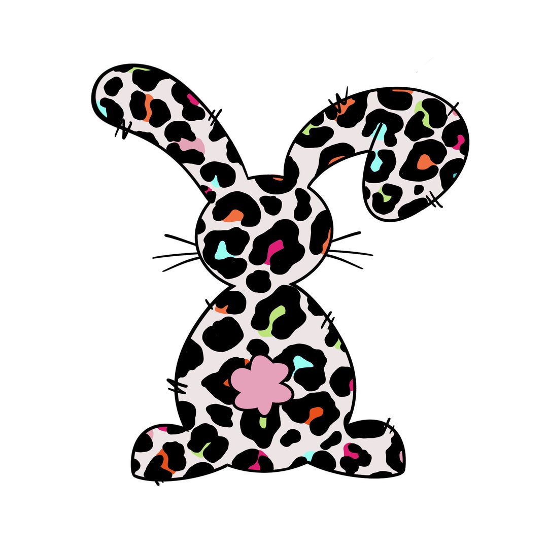 Easter Bunny Cute Leopard Png for Sublimation Screen Printing Printable ...