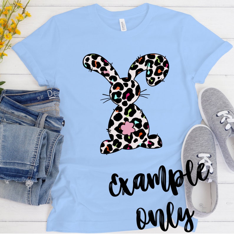Easter Bunny Cute Leopard Png for Sublimation Screen Printing Printable ...