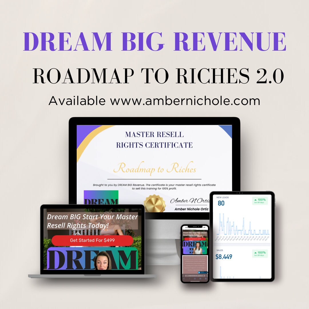 Dream Big Revenue / Roadmap to Riches - Etsy