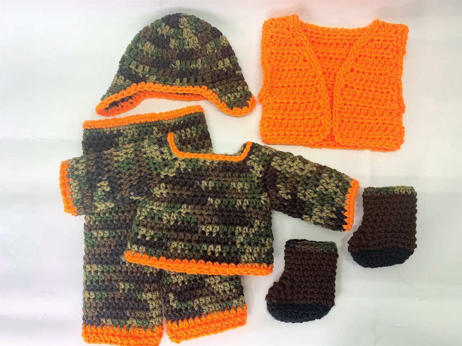 Hunting Camo Crochet Pattern 18 Doll Clothes Crochet | Etsy