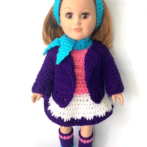 18 Doll Watermelon Dress Crochet Pattern Doll Clothes Etsy