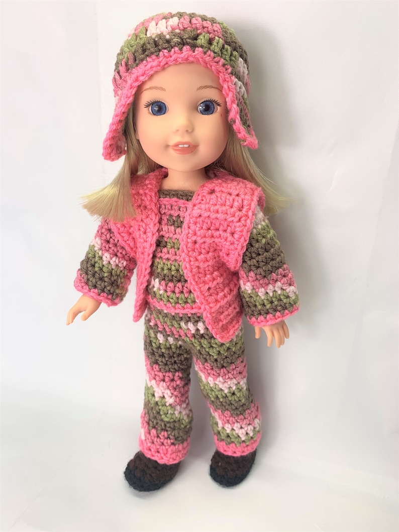 Hunting Camo Crochet Pattern, 14.5" Doll Clothes, Crochet 18" Doll ...