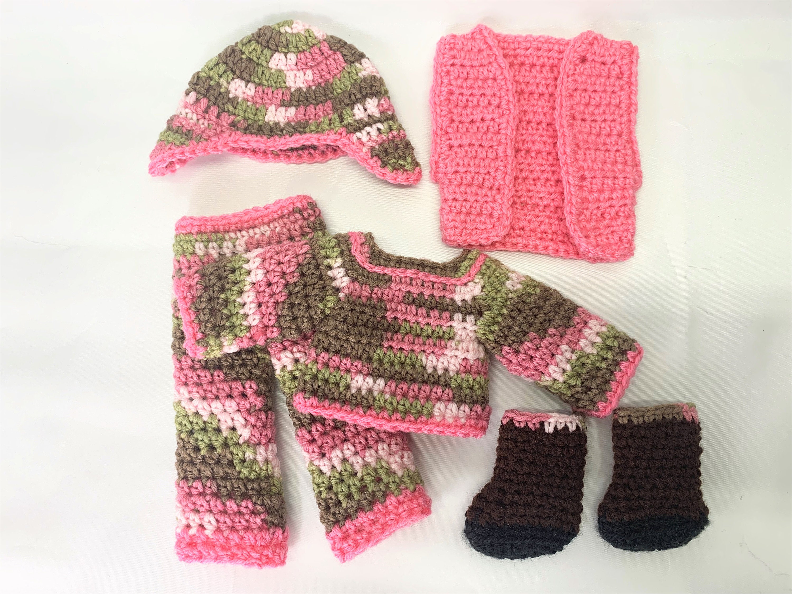 Hunting Camo Crochet Pattern 14.5 Doll Clothes Crochet | Etsy