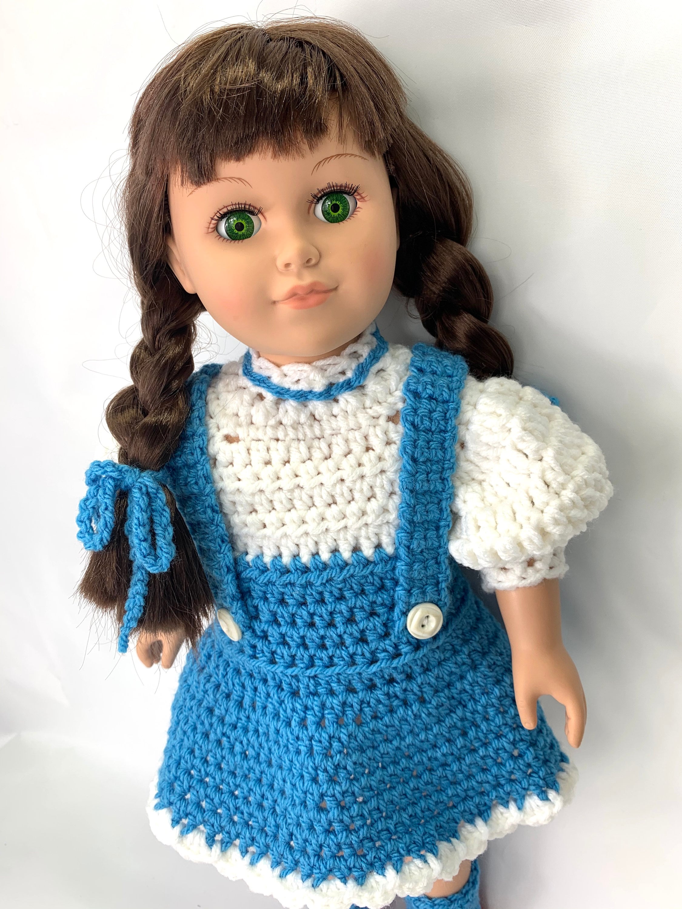 18" Doll Dorothy Crochet Pattern, Doll Clothes Pattern, Halloween, 18 ...