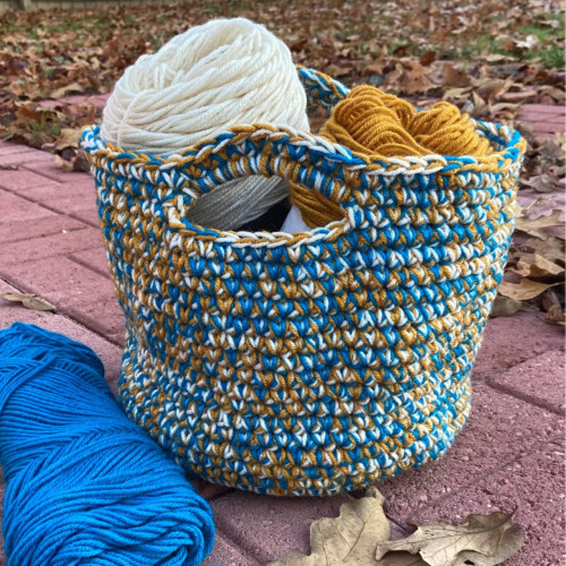 Crochet Basket Pattern Crochet Round Basket PDF Pattern Easy - Etsy