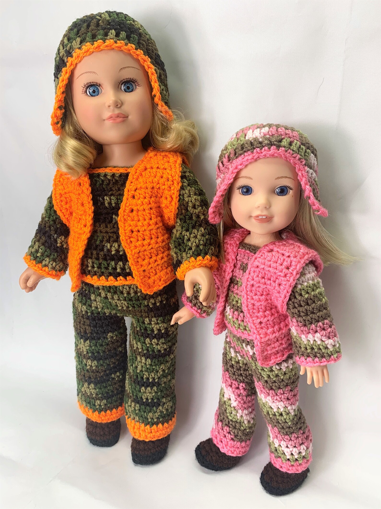 Hunting Camo Crochet Pattern 14.5 Doll Clothes Crochet | Etsy
