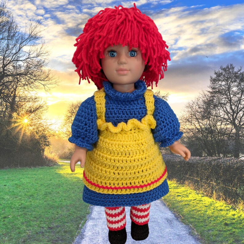 18 Doll Raggedy Ann and Andy Crochet Pattern 18 - Etsy