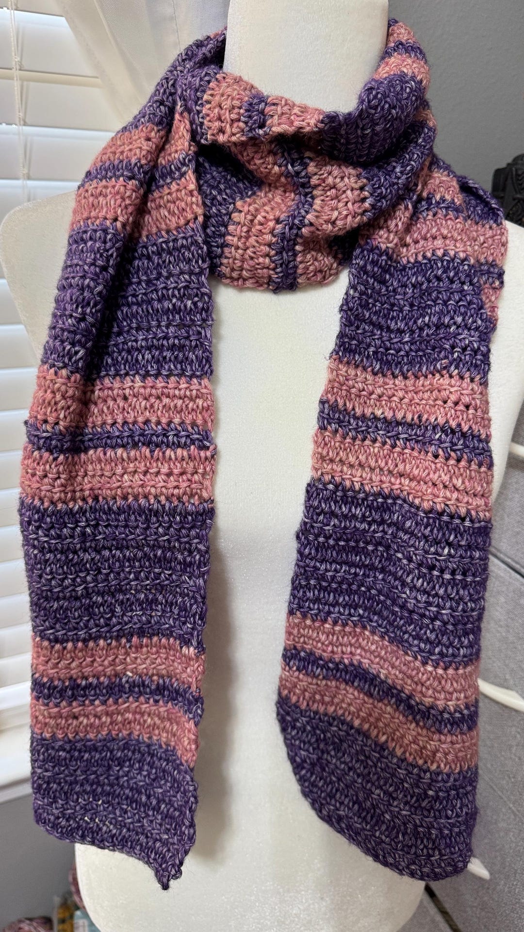Sunset Scarf Crochet Pattern, PDF Pattern, Pattern to Crochet a Winter ...