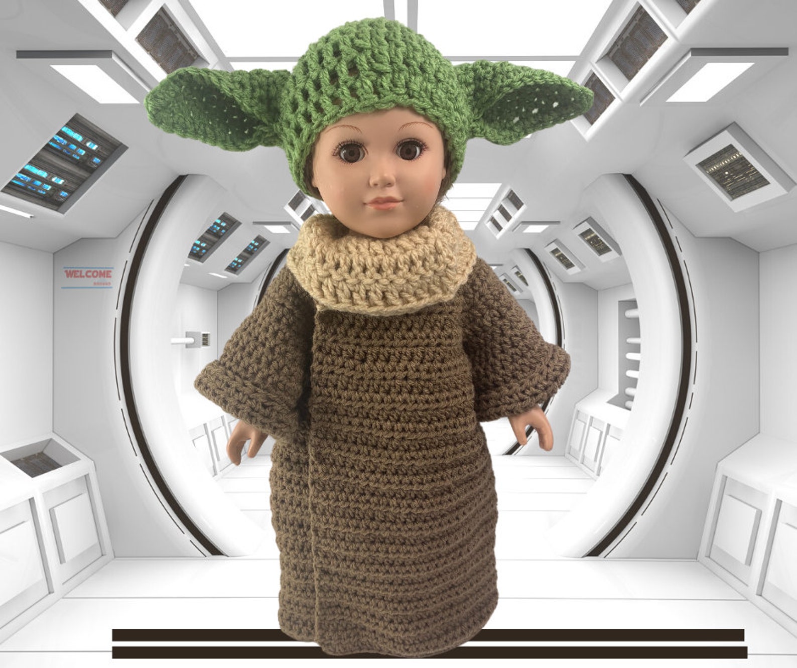 The Wise Child Crochet Pattern, 18" Doll Clothes, Crochet Doll Costume ...