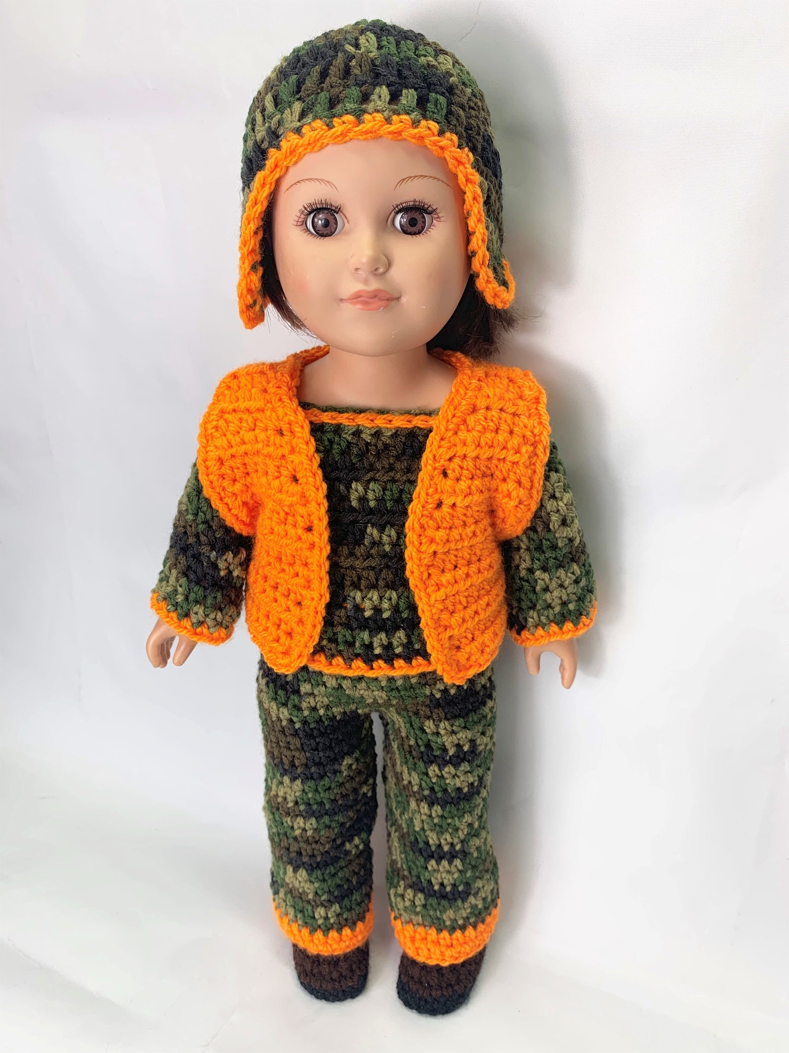 Hunting Camo Crochet Pattern 14.5 Doll Clothes Crochet | Etsy