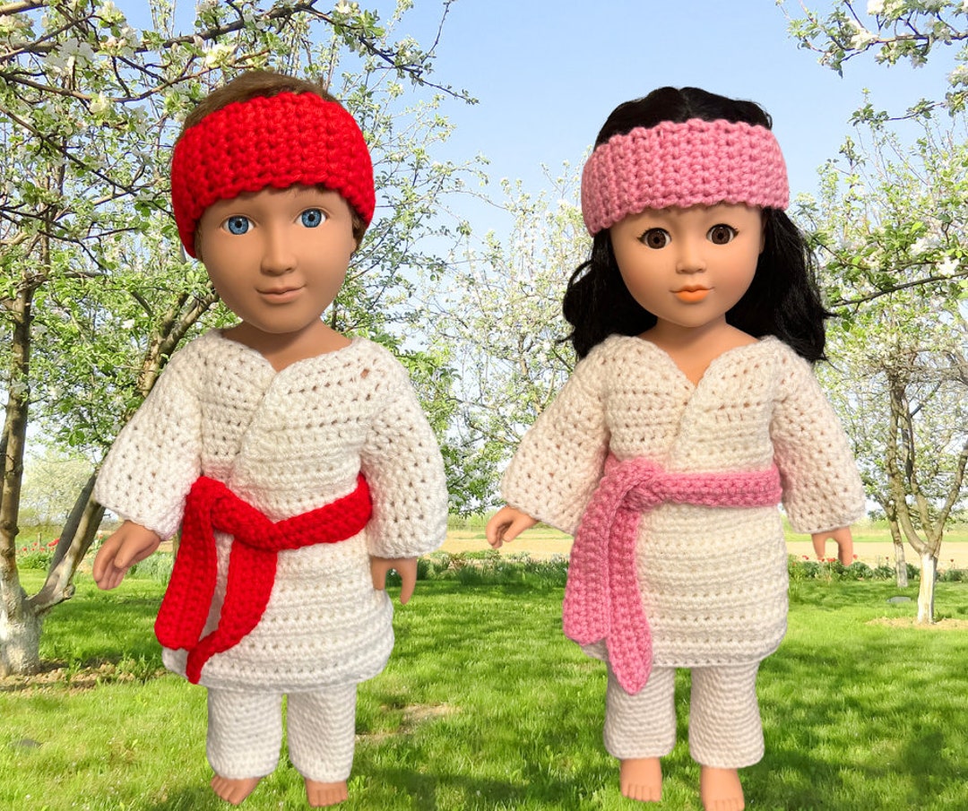 Knox Karate Outfit 18" Doll Crochet PDF Pattern, Doll Pants, Crochet GI ...
