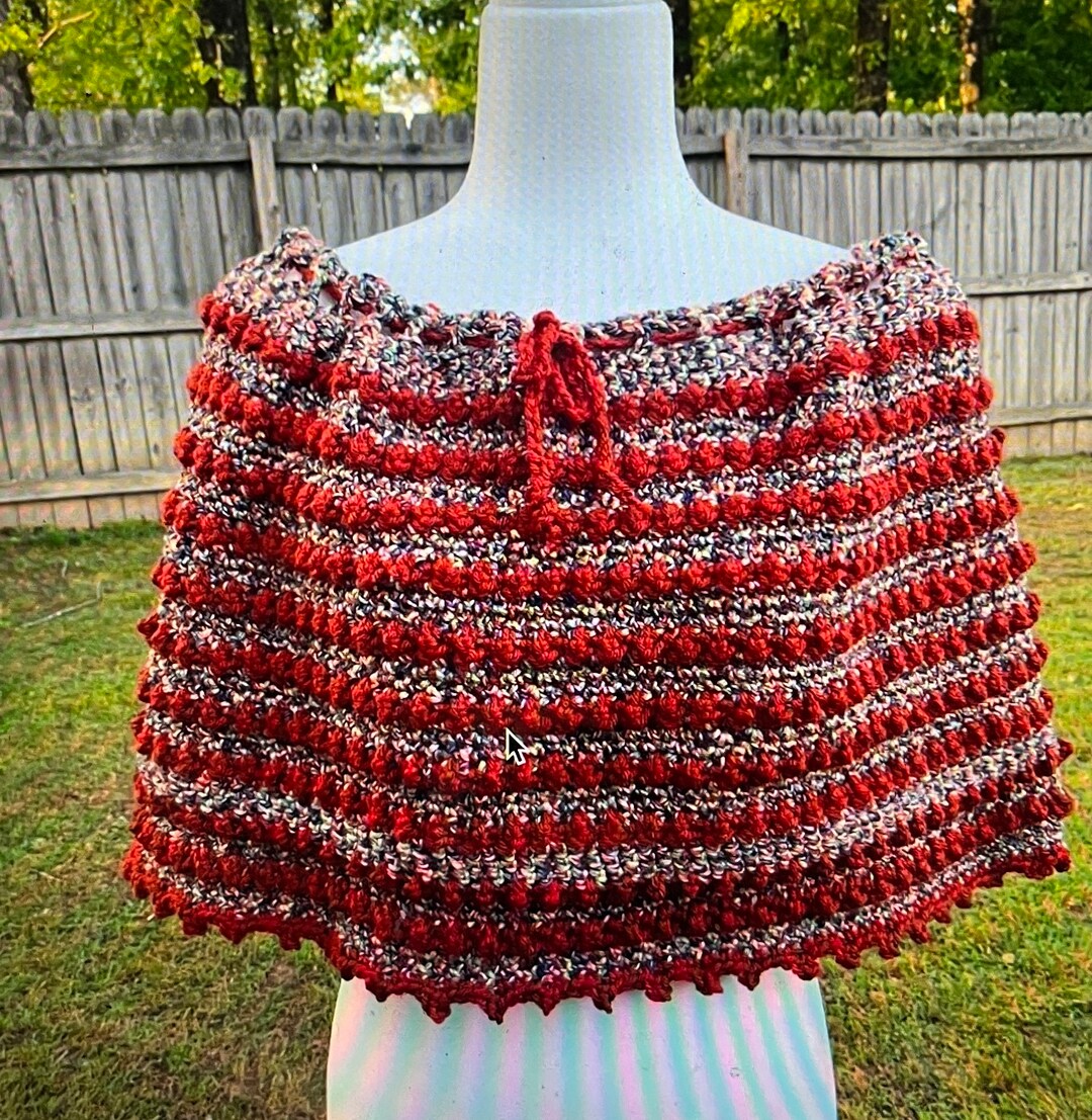 Easy Crochet Capelet Crochet Pattern, PDF Pattern, Women's Spring, Fall ...
