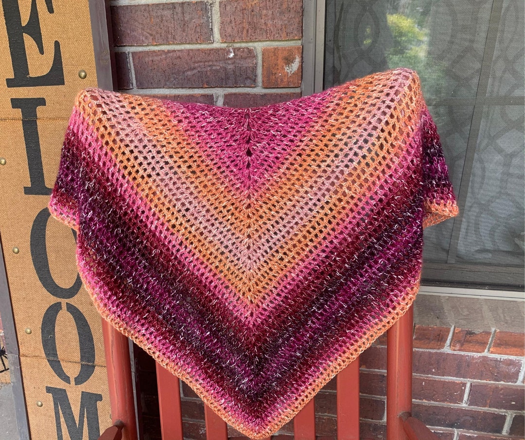 Shawl in A Ball Shawlette Crochet Pattern, Shawl Pattern, PDF Pattern ...