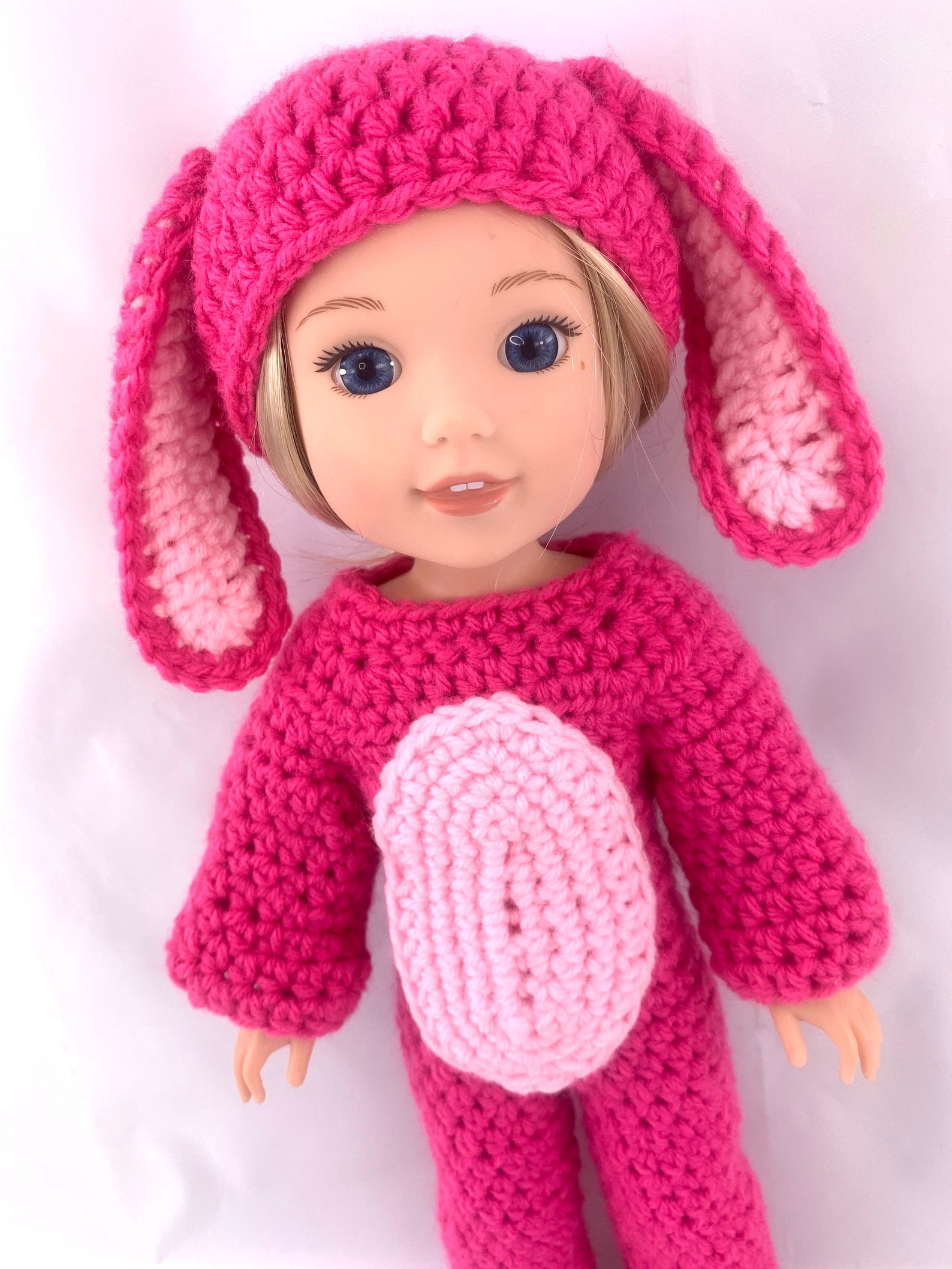 14" Doll Bunny Suit Crochet Pattern, Doll Clothes Crochet Pattern ...