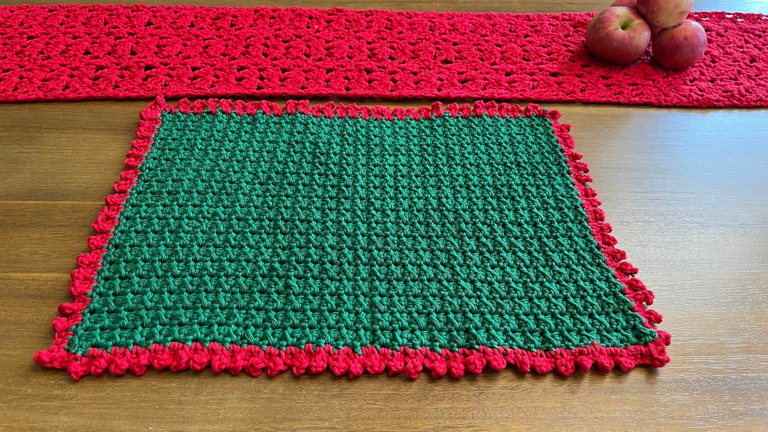 Crochet Table Placemat Pattern, Crochet PDF Pattern, Crochet Holiday ...