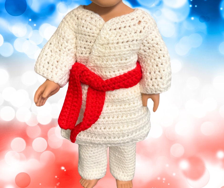 Knox Karate Outfit 18" Doll Crochet PDF Pattern, Doll Pants, Crochet GI ...