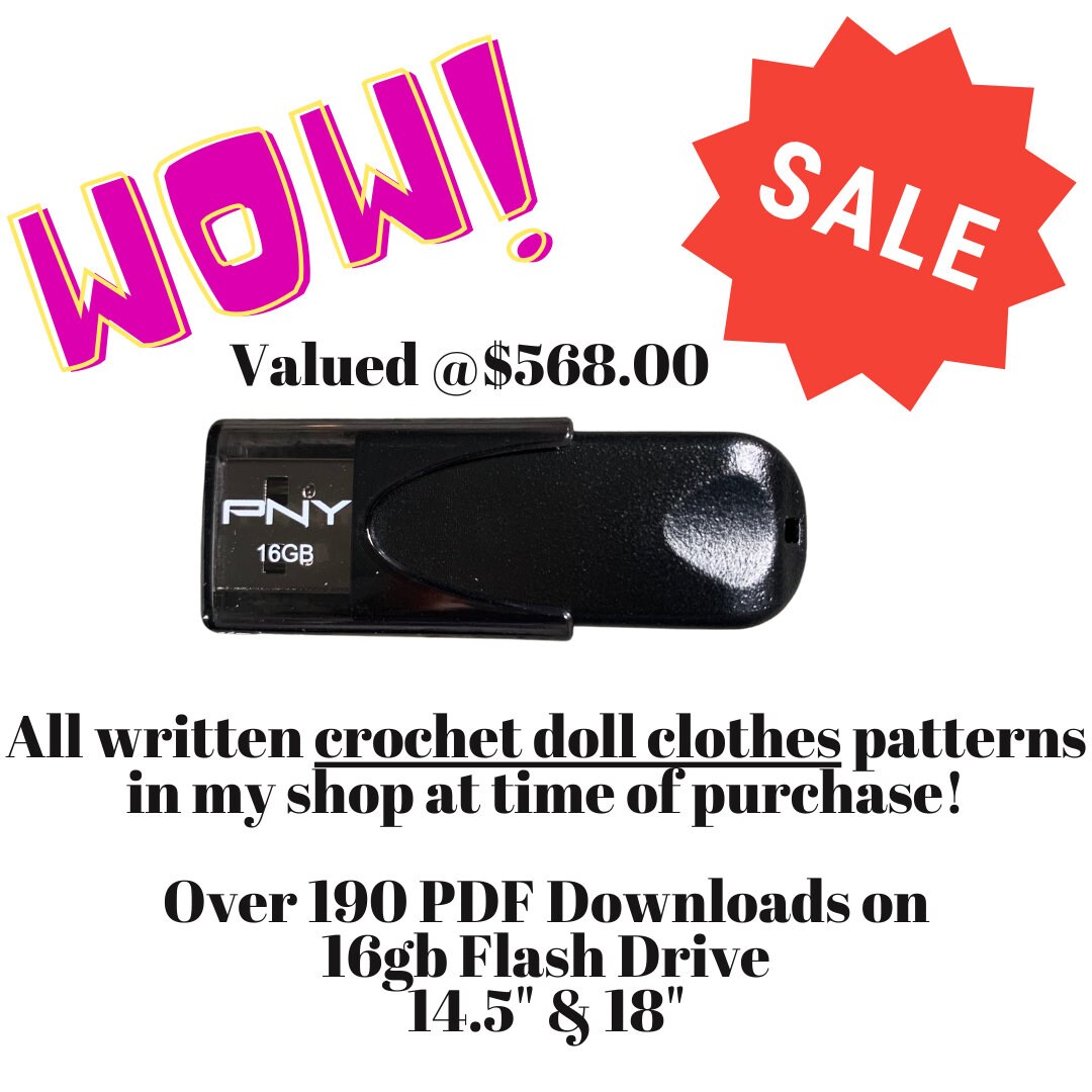 Over 190 Written Crochet Doll Clothes Patterns PDF Format All on One ...