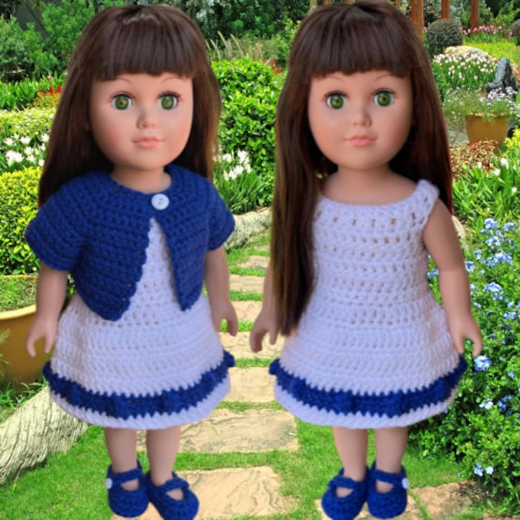 18 Doll Robbie Lynn Sring Dress 18 Doll Crochet - Etsy