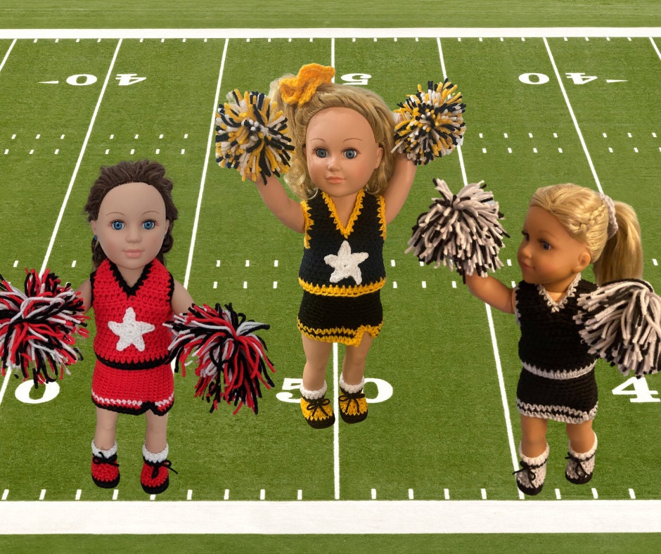 18 Doll cheerleader Star outfit cheer uniform pattern | Etsy