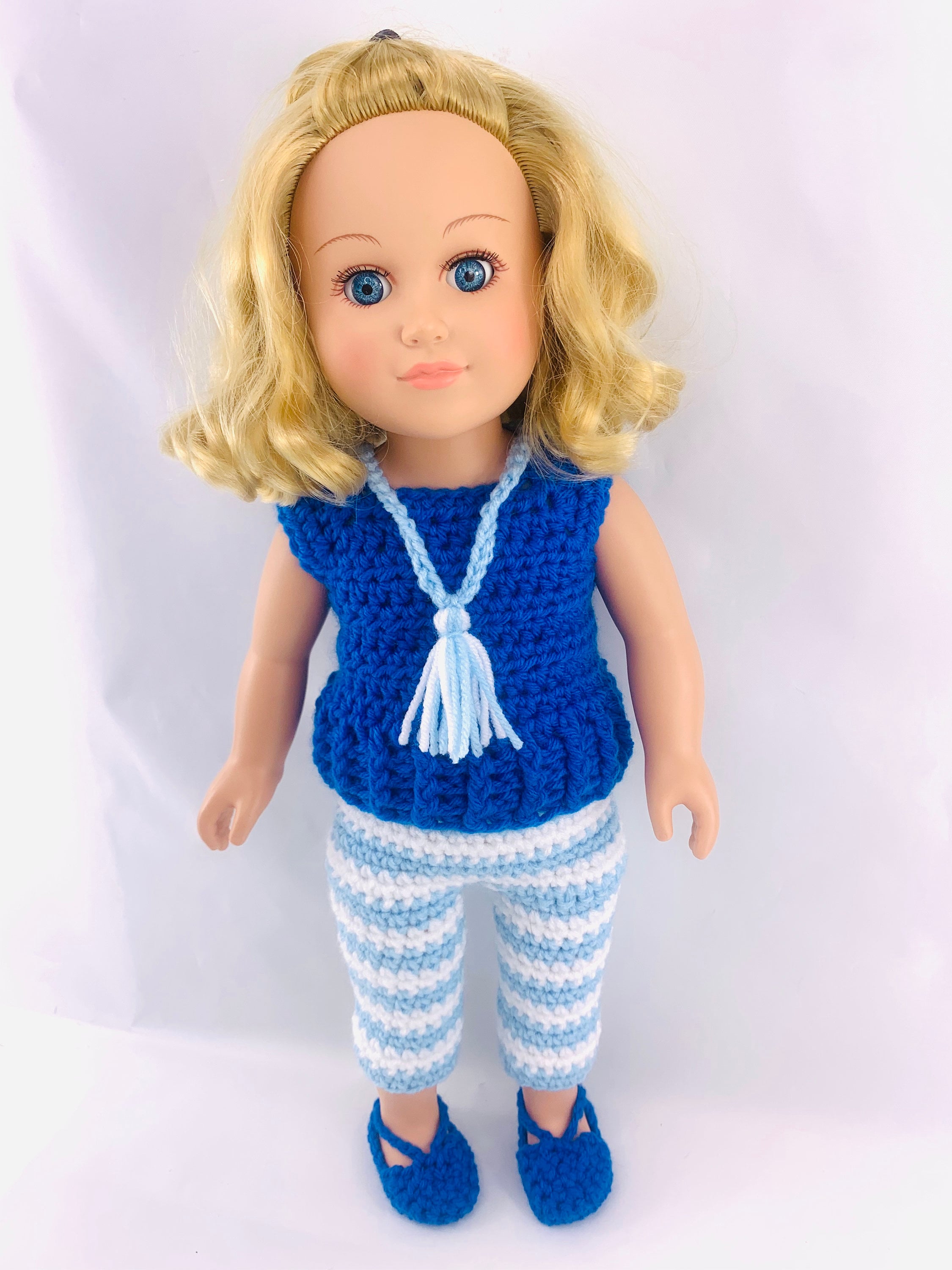 18 Doll Kinley Casual Pant Set Crochet Pattern 18 Inch | Etsy