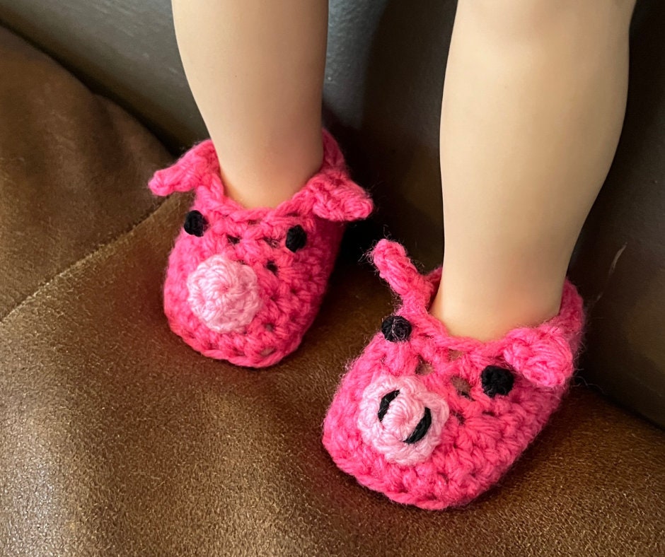 18 Doll Crochet Pig Costume Pattern Crochet Doll Shoes - Etsy
