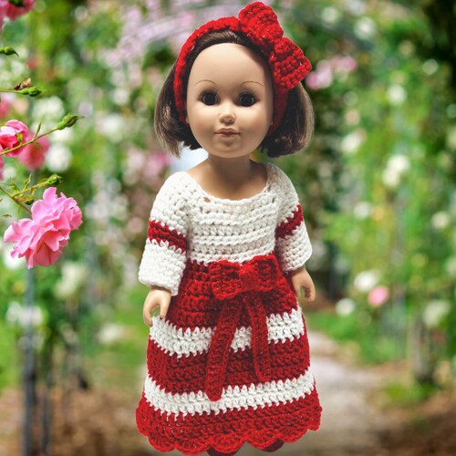 18 Doll Watermelon Dress Crochet Pattern Doll Clothes Etsy