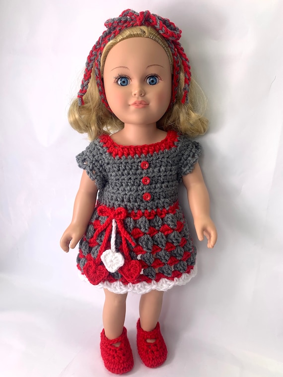 18 Doll Valentine Crochet Pattern 18 Doll Etsy