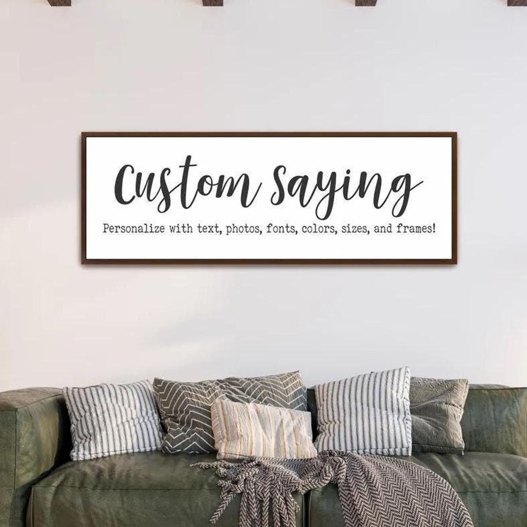 Personalized Wall Quote Sign Decor for Home or Business Custom Sayings ...
