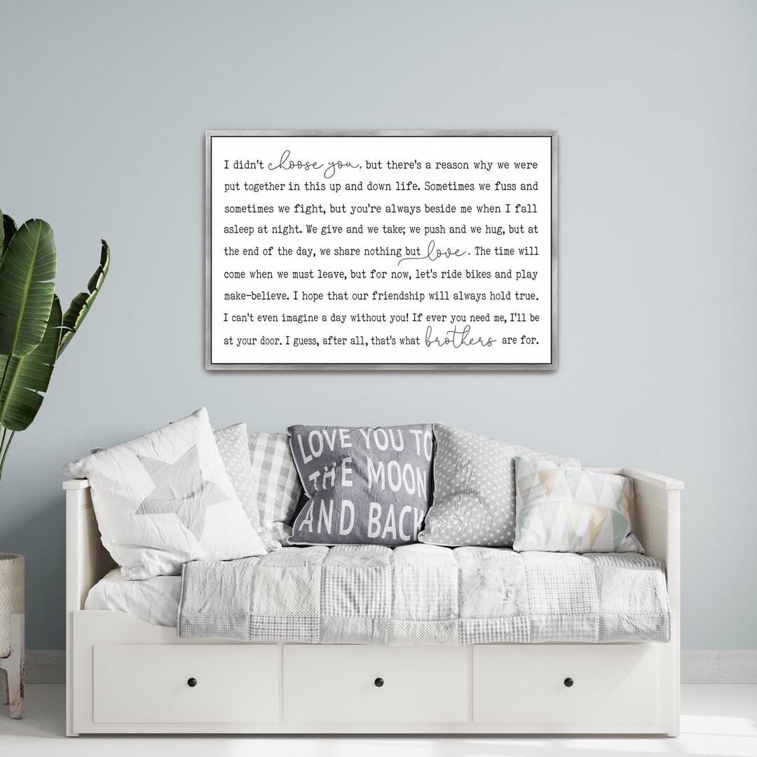 Personalized Siblings Sign Poem Sign for Shared Rooms Wall Art for ...