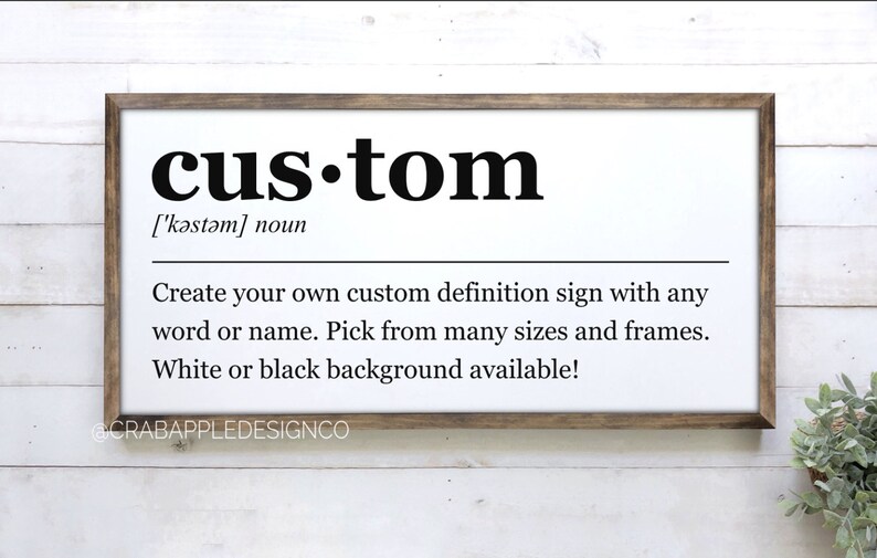 Custom Definition Word Art Personalized Definition Wall Art - Etsy