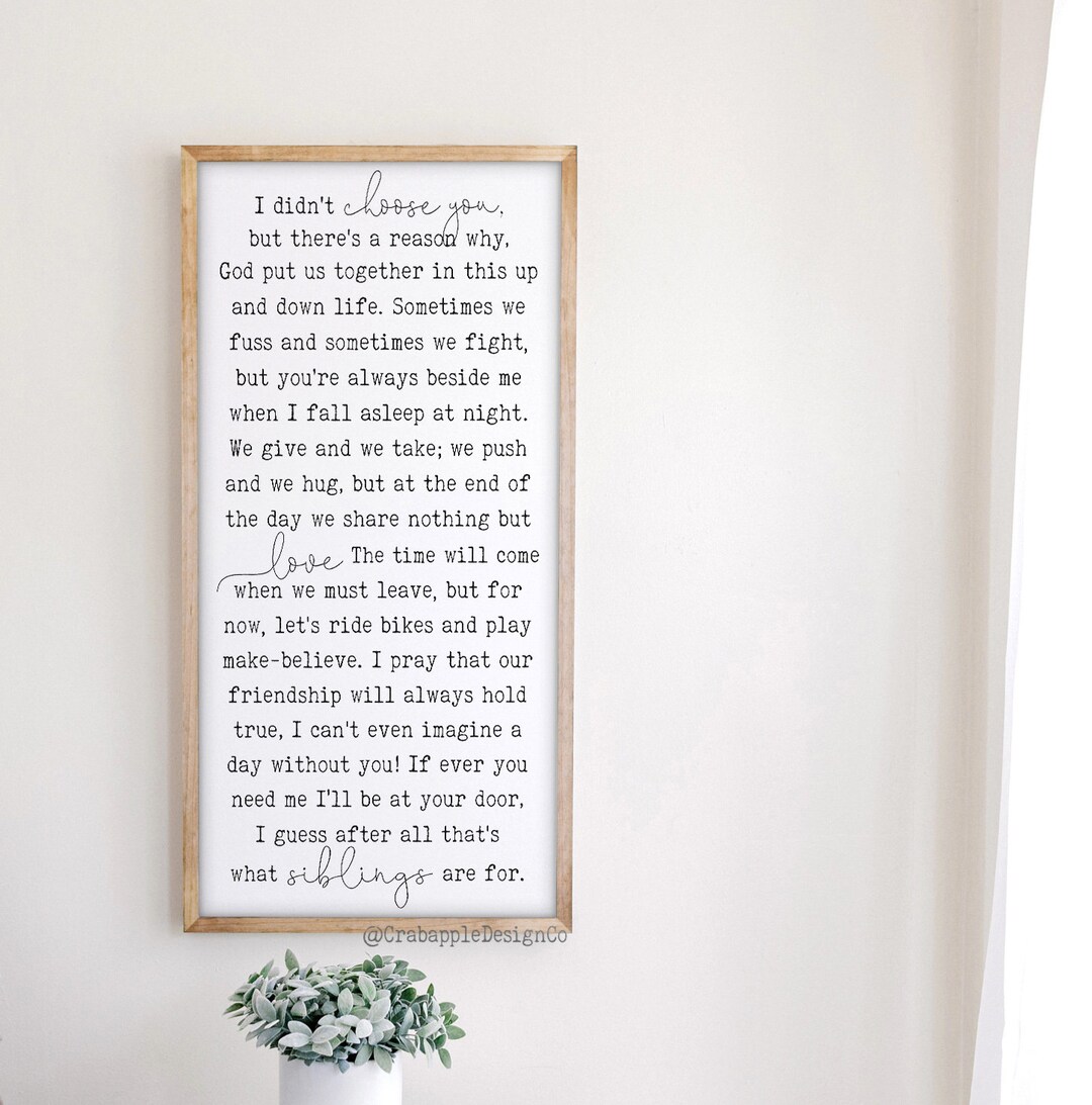 Siblings Sign Kids Shared Room Decor Sisters Sign Brothers - Etsy