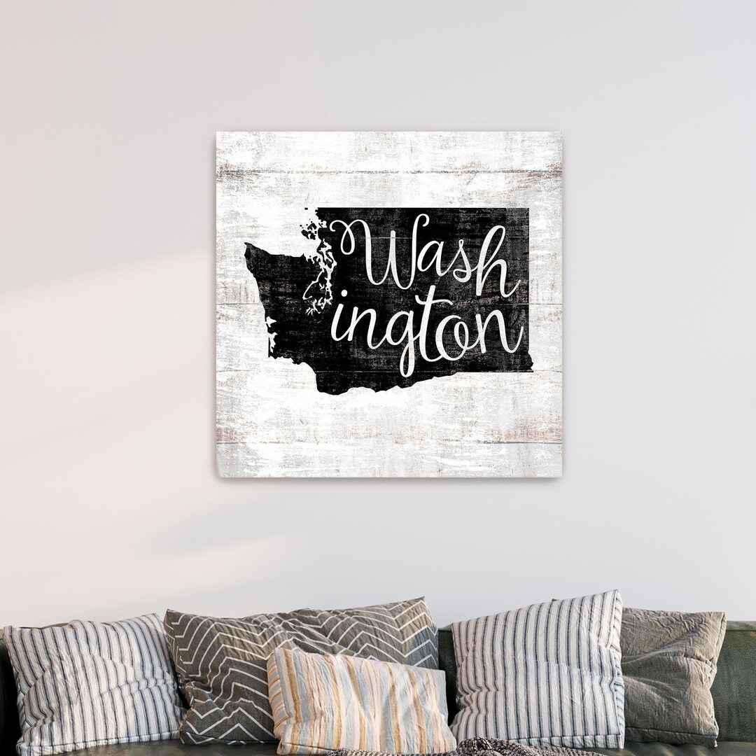 Washington State Sign Personalized Evergreen State Wall Art Rustic Home ...